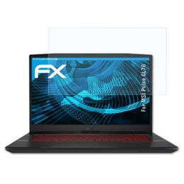 atFoliX Schutzfolie Displayschutz für MSI Pulse GL76, (2 Folien), Ultraklar und hartbeschichtet, weiß