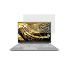atFoliX Schutzfolie für MSI Prestige 14, (2 Folien), Entspiegelnd und stoßdämpfend, weiß