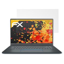 atFoliX Schutzfolie für MSI Prestige 15, (2 Folien), Entspiegelnd und stoßdämpfend, weiß