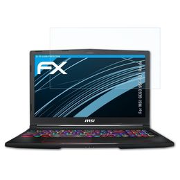 atFoliX Schutzfolie Displayschutz für MSI GE63 9SF-621 Raide, (2 Folien), Ultraklar und hartbeschichtet, weiß
