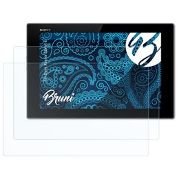 Bruni Schutzfolie Glasklare Displayschutzfolie für Xperia Tablet Z, (2 Folien), praktisch unsichtbar, weiß