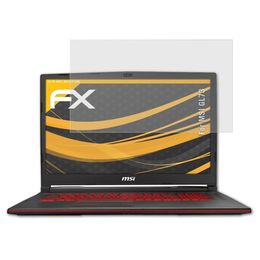 atFoliX Schutzfolie für MSI GL73, (2 Folien), Entspiegelnd und stoßdämpfend, weiß