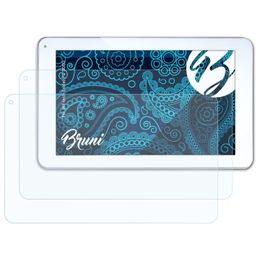 Bruni Schutzfolie Glasklare Displayschutzfolie für Tablet-PC 9000, (2 Folien), praktisch unsichtbar, weiß