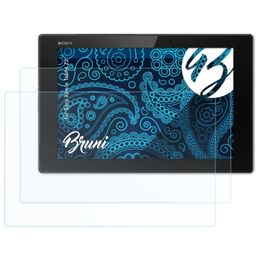 Bruni Schutzfolie Glasklare Displayschutzfolie für Xperia Tablet Z2, (2 Folien), praktisch unsichtbar, weiß