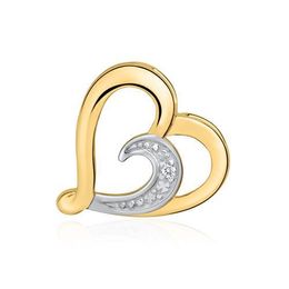 UNIQUE Anhänger Herz aus 14K Gold mit Diamant