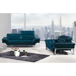JVmoebel Sofa Sofagarnitur Leder Set 3+2 (ohne Sessel) Couch Sitz Polster