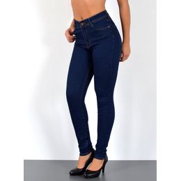 ESRA Skinny-fit-Jeans S800 Damen High Waist Skinny Jeans Hose