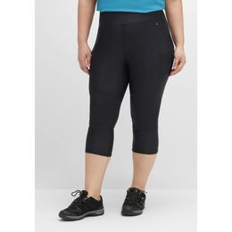 sheego Große Größen: Sportleggings in Caprilänge, mit Kontrast-Innenbund, schwarz, Gr.48