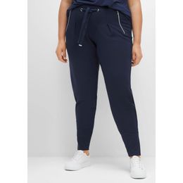 sheego Große Größen: Joggpants mit breitem Saumbündchen, nachtblau, Gr.48