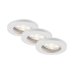 Briloner Leuchten LED Einbauleuchten 3er-Set weiß, 3xLED/GU10/5W