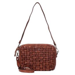 Campomaggi Bowling Schultertasche Leder 20 cm cognac