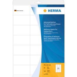 420 Herma Adressetiketten 4441 weiß 70,0 x 42,0 mm