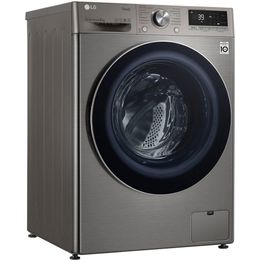 LG Waschmaschine V708P2PA, 8 kg, 1400 U/min, TurboWash® - Waschen in nur 39 Minuten, silberfarben