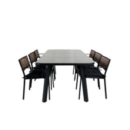 ebuy24 Garten-Essgruppe Paola Gartenset Tisch 100x200cm und 6 Stühle Paola