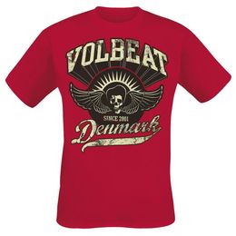 Volbeat Rise From Denmark T-Shirt rot in XXL