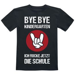 Sprüche Kids - Bye Bye Kindergarten T-Shirt schwarz in 104