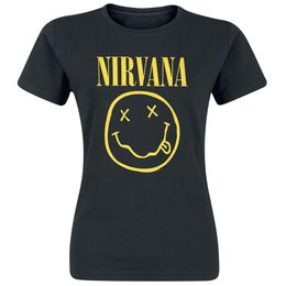 Nirvana Smiley Logo T-Shirt schwarz in L
