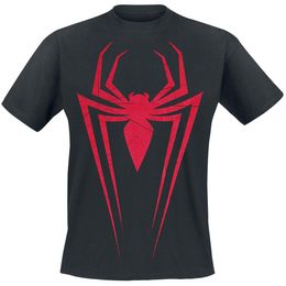 Spiderman Spider-Man Miles Morales Logo T-Shirt schwarz in L