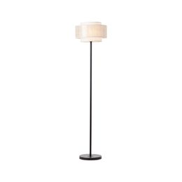 Brilliant Lampe, Odar Standleuchte 1flg schwarz/beige, 1x A60, E27, 42W, Mit Fu&szlig;schalter