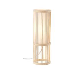 Brilliant Lampe Nori Tischleuchte natur/wei&szlig; 1x A60, E27, 40W, g.f. Normallampen n. ent. Mit Schnurzwischenschalter F&uuml;r LED-Leuchtmittel geeignet