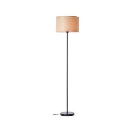 Brilliant Lampe, Romm Standleuchte 1flg holz hell/schwarz, 1x A60, E27, 52W, Mit Fußschalter