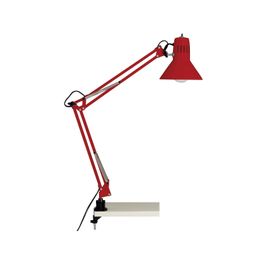 Brilliant Lampe Hobby Schreibtischklemmleuchte rot 1x A60, E27, 40W, geeignet für Normallampen (nicht enthalten) Mit Druckschalter am Leuchtenkopf