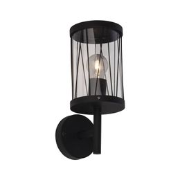 Brilliant Lampe Reed Au&szlig;enwandleuchte stehend schwarz matt 1x A60, E27, 60W, geeignet f&uuml;r Normallampen (nicht enthalten) IP-Schutzart: 44 - spritzwassergesch&uuml;tzt