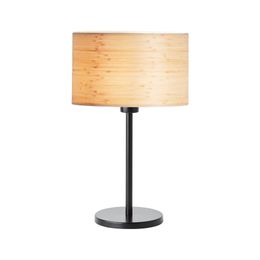 Brilliant Lampe, Romm Tischleuchte holz hell/schwarz, 1x A60, E27, 52W, Mit Schnurzwischenschalter