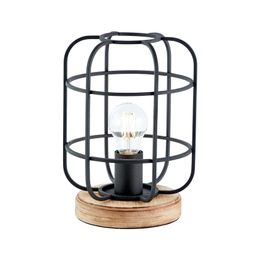 Brilliant Lampe, Gwen Tischleuchte antik holz/schwarz korund, Metall/Holz, 1x A60, E27, 40W,Normallampen (nicht enthalten)