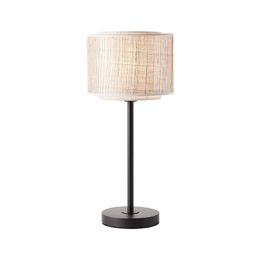 Brilliant Lampe, Odar Tischleuchte schwarz/beige, 1x A60, E27, 42W, Mit Schnurzwischenschalter