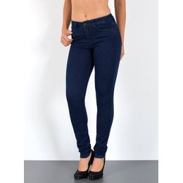 ESRA Skinny-fit-Jeans S400 Damen High Waist Skinny Jeans Stretch Hose hohe Leibhöhe bis Übergröße