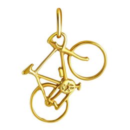 Firetti Kettenanhänger Schmuck Geschenk Gold 375 Halsschmuck Anhänger Halskette Fahrrad, gelb|goldfarben
