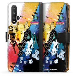 DeinDesign Handyhülle Boruto Naruto Shippuden Offizielles Lizenzprodukt, Huawei Nova 5T Hülle Handy Flip Case Wallet Cover Handytasche Leder, schwarz