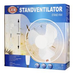 Linder Exclusiv GmbH Standventilator, mit Schwenkfunktion, 3 Geschwindigkeiten + Nachtlicht weiß