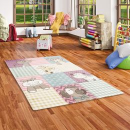 Pergamon Kinderteppich Kinder Teppich Maui Kids Bunt Kinderzoo, Rechteckig, Höhe: 13 mm