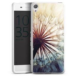 DeinDesign Handyhülle Pusteblume Fotografie Blumen Dandelion 1, Sony Xperia XA Silikon Hülle Bumper Case Handy Schutzhülle, weiß