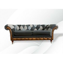 JVmoebel Chesterfield-Sofa Moderne Chesterfield Couch bunter 3-Sitzer Luxus Design Neu