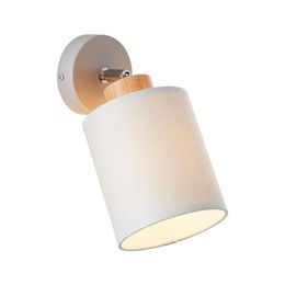 Brilliant Lampe, Vonnie Wandspot grau/holz, 1x A60, E27, 25W, Holz aus nachhaltiger Waldwirtschaft (FSC)