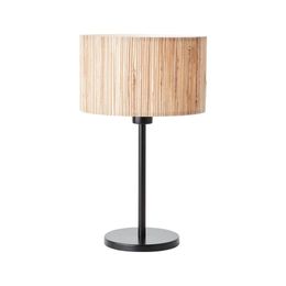 Brilliant Lampe, Wimea Tischleuchte schwarz/natur, 1x A60, E27, 52W, Mit Schnurzwischenschalter