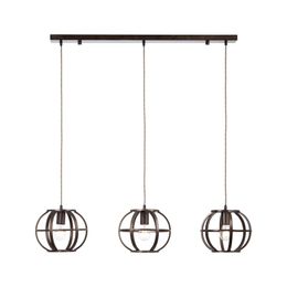 Brilliant Lampe, Basia Pendelleuchte 3flg schwarz stahl, Metall, 3x A60, E27, 40W,Normallampen (nicht enthalten)
