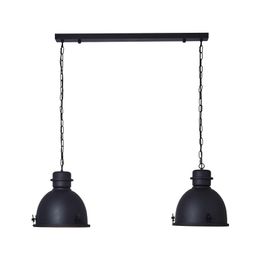 Brilliant Lampe, Kiki Pendelleuchte 2flg schwarz korund, Metall, 2x A60, E27, 52W,Normallampen (nicht enthalten)