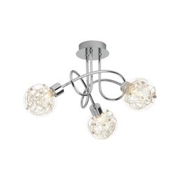 Brilliant Lampe Joya Deckenleuchte 3flg chrom 3x QT14, G9, 33W, geeignet f&uuml;r Stiftsockellampen (nicht enthalten) Dekodraht im Glas