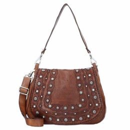 Campomaggi Schultertasche Leder 30 cm cognac