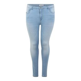 Only Carmakoma Jeans 'Augusta' Damen Größe 34 Große Größen blue denim / hellbraun