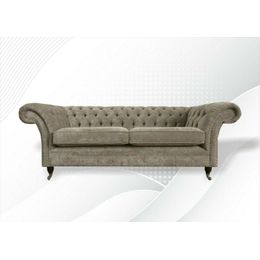 JVmoebel Chesterfield-Sofa Beiger Chesterfield 3-Sitzer modernes Design Luxus Möbel