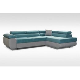 JVmoebel Ecksofa, Design Schlafsofa Möbel Textilpolster Couch Sofa L Form Ecksofa