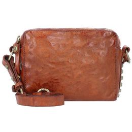 Campomaggi Bowling Umhängetasche Leder 19 cm cognac