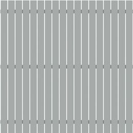 TraumGarten Sichtschutzzaun SQUADRA Alu Silber Sichtschutz Lamellenzaun, 180x180 cm