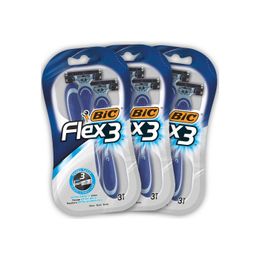 BIC Einwegrasierer BIC Flex3 Einwegrasierer für Männer – Set mit 3 x 3er Pack