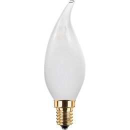 Segula LED-Leuchtmittel Vintage Line, E14, 1 St., Warmweiß, dimmbar, Kerze Windstoß matt, E14, weiß